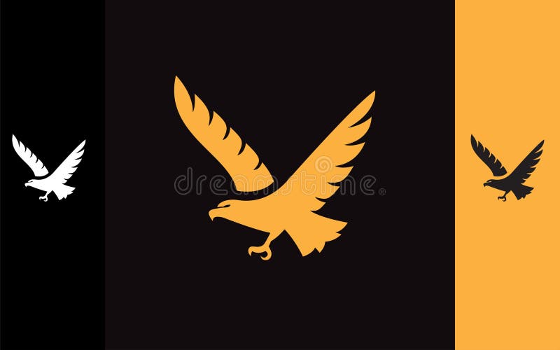 Eagle Icon Yellow Color Minimalist Style Stock Vector - Illustration of ...