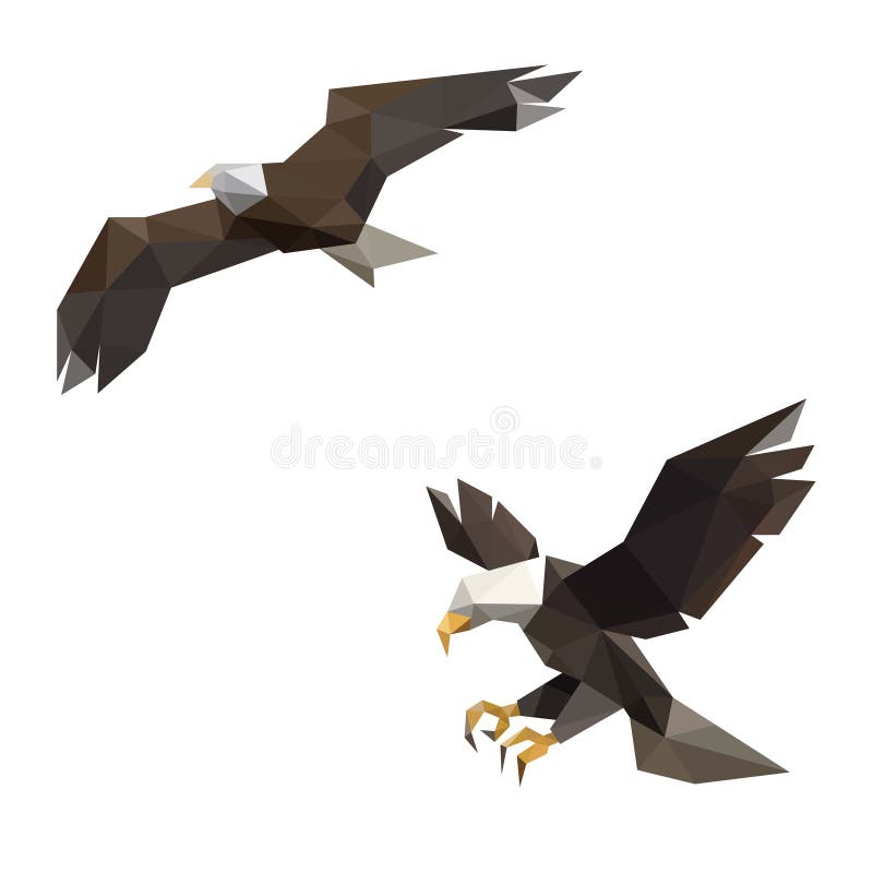 Geometric Polygon Eagle Stock Illustrations – 287 Geometric Polygon ...