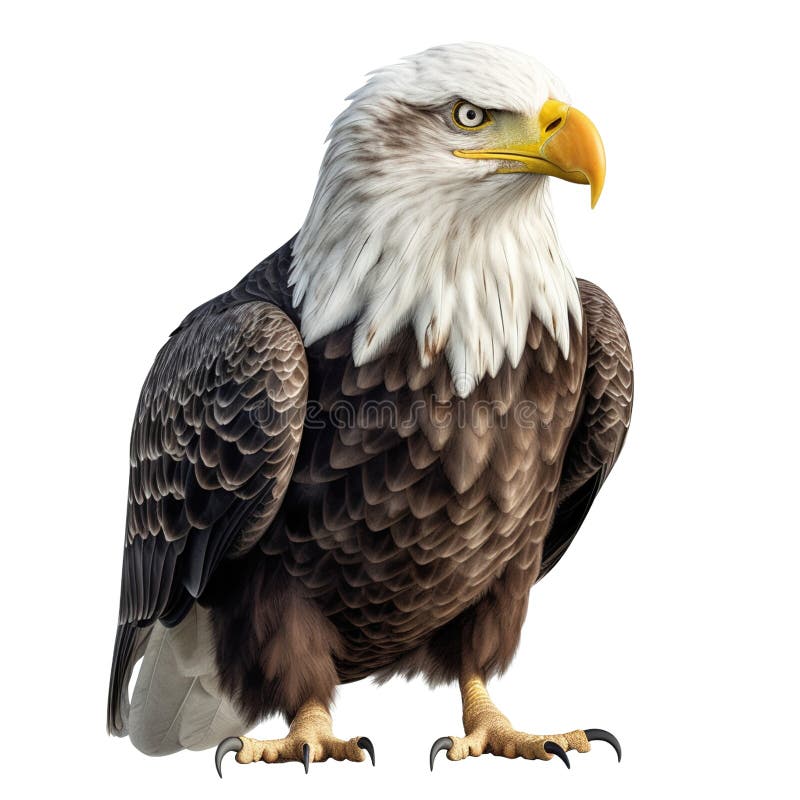 Eagle Isolated on White Transparent Background Stock Photo - Image of ...