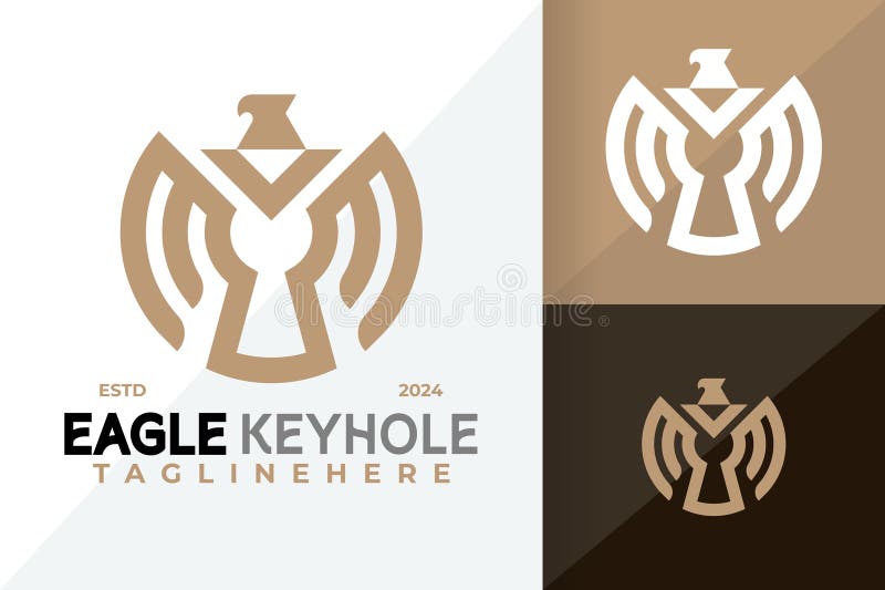 Eagle Keyhole Logo Icon Vector Design Illustration Stock Vector ...