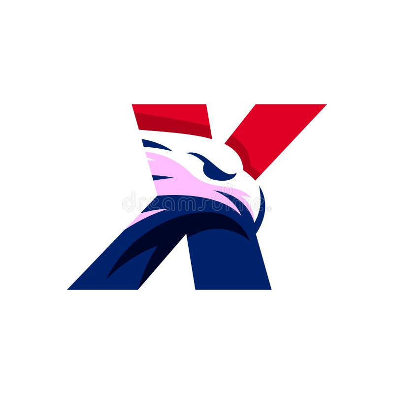 Eagle Letter X Hawk Logo Template Stock Vector - Illustration of flag ...