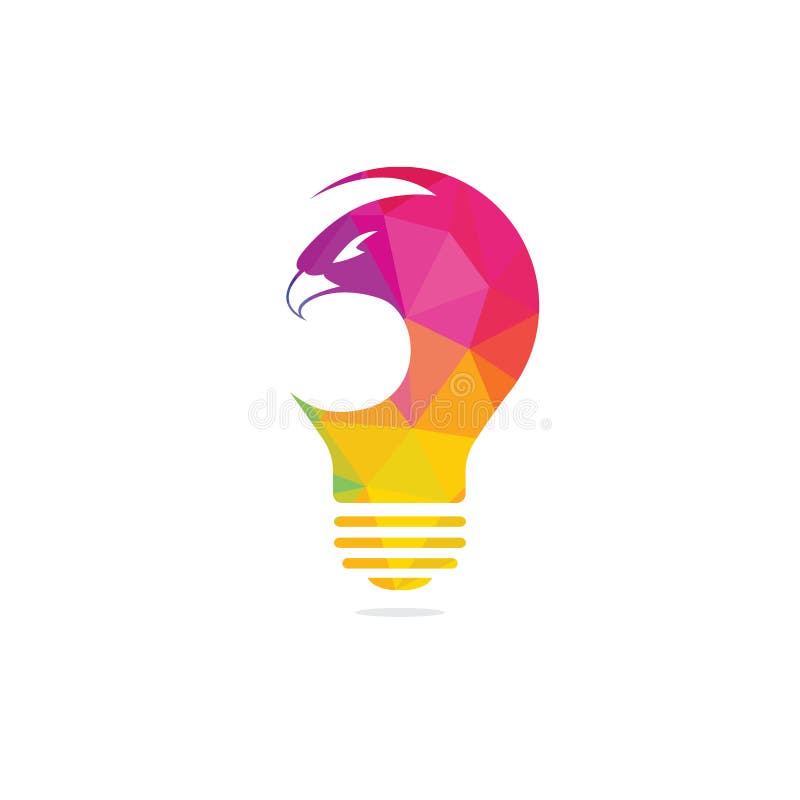 Eagle Light Bulb Logo Design Stock Vector - Illustration of automotive ...