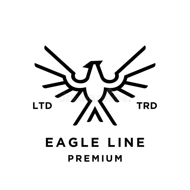 Eagle Line Abstract Logo Icon Design Illustration Stock Illustration ...