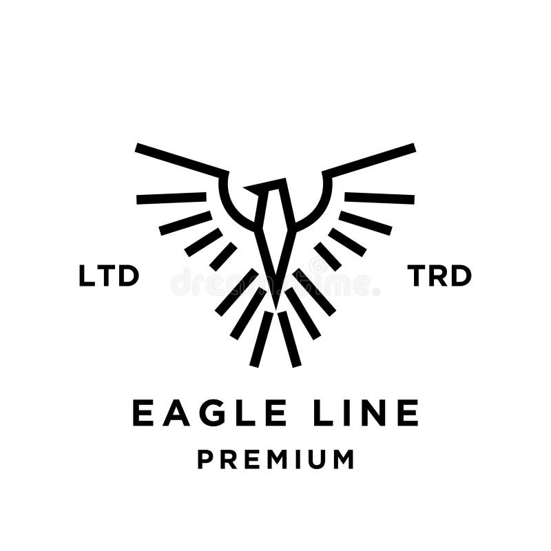 Eagle Line Abstract Logo Icon Design Illustration Stock Illustration ...