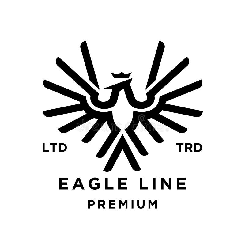 Eagle Line Abstract Logo Icon Design Illustration Stock Illustration ...