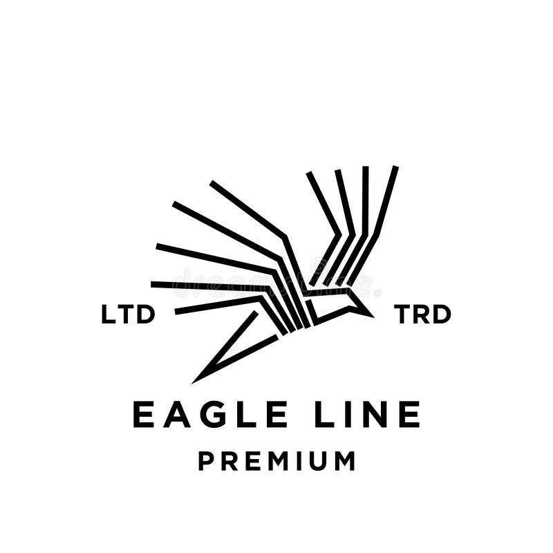 Eagle Line Abstract Logo Icon Design Illustration Stock Illustration ...