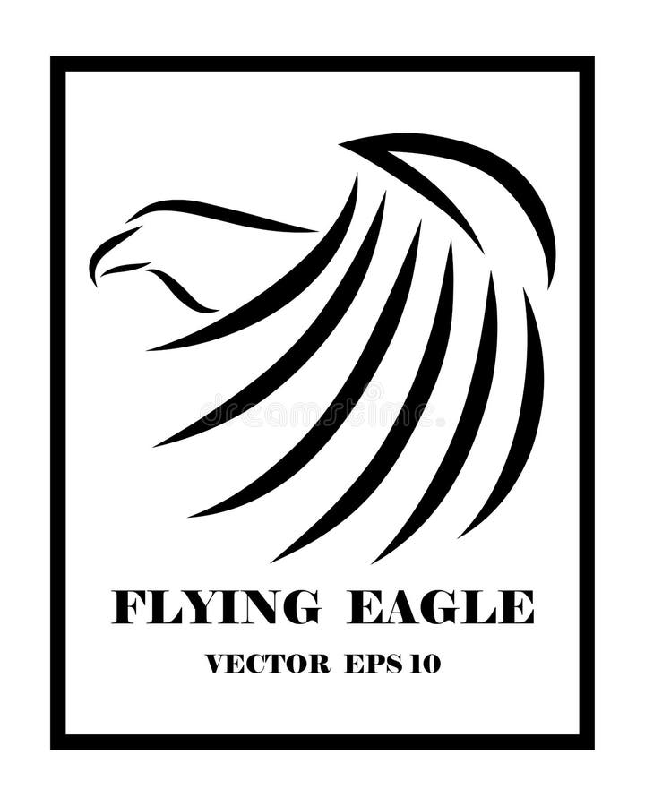 Eagle Line Art Vector Logo Eps 10 Stock Vector - Illustration of emblem ...