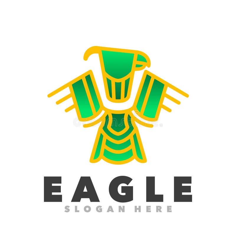 EAGLE Line Drawing Black and White Stock Illustration - Illustration of ...