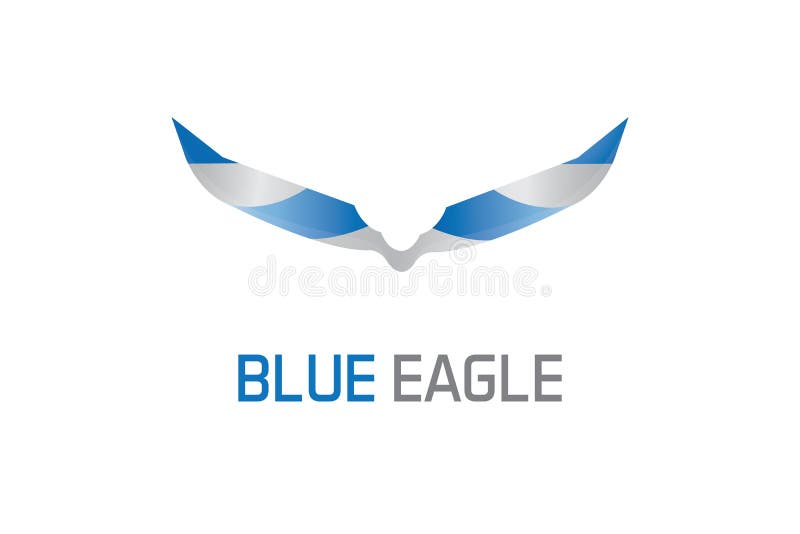 Eagle Logo azul stock de ilustración. Ilustración de animales - 101701573