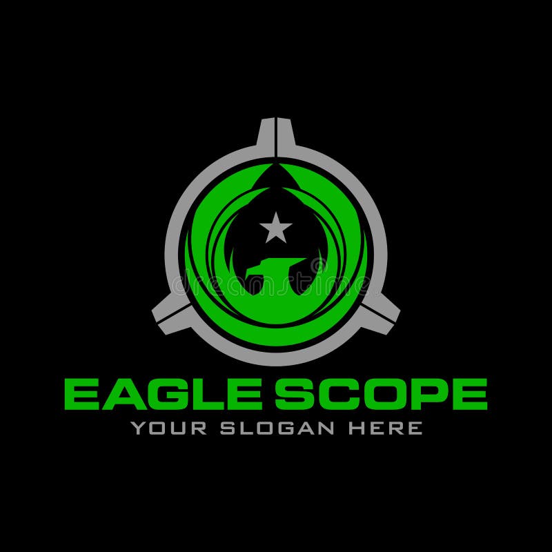 Eagle Logo Design. Eagle Scope Logo Design Illustration Template Stock ...