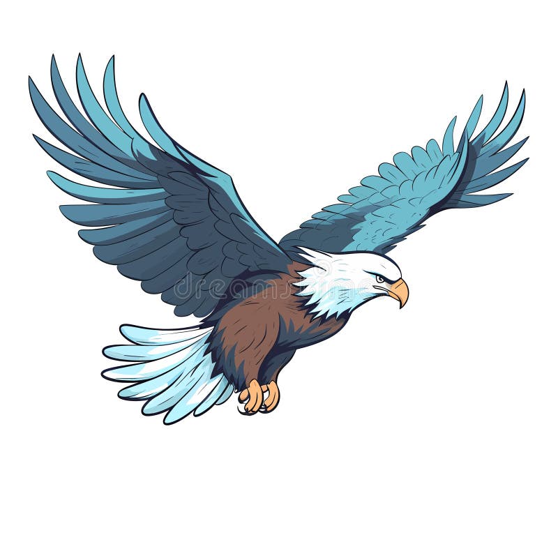 Eagle Logo Design. Image of Flying Eagle. Cute Eagle Emblem. Generated ...