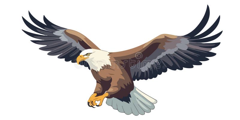 Eagle Logo Design. Image of Flying Eagle. Cute Eagle Emblem. Generated ...