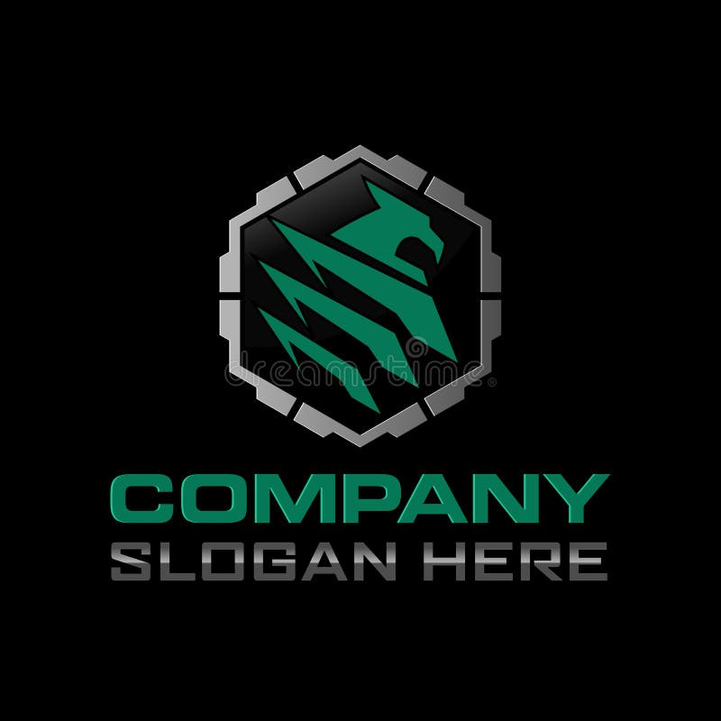 Eagle Logo. Eagle Hexagon Tactical Logo Design Template Stock ...