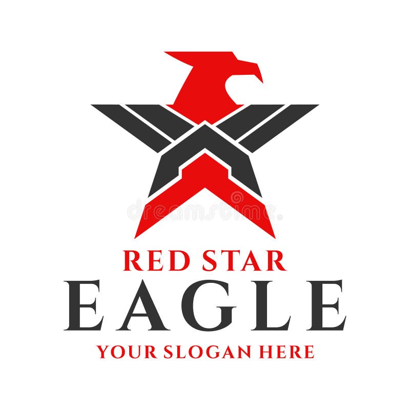Eagle Logo. Red Eagle Star Logo Design Illustration Template Stock Illustration - Illustration ...