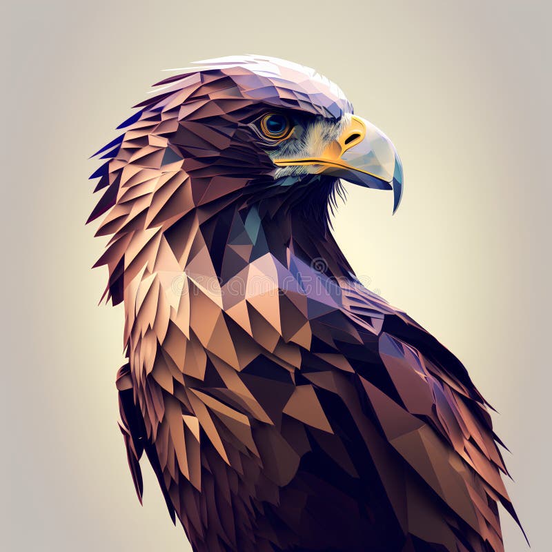 Eagle in Low Poly Style. Vector Illustration for Your Design Stock Illustration - Illustration ...