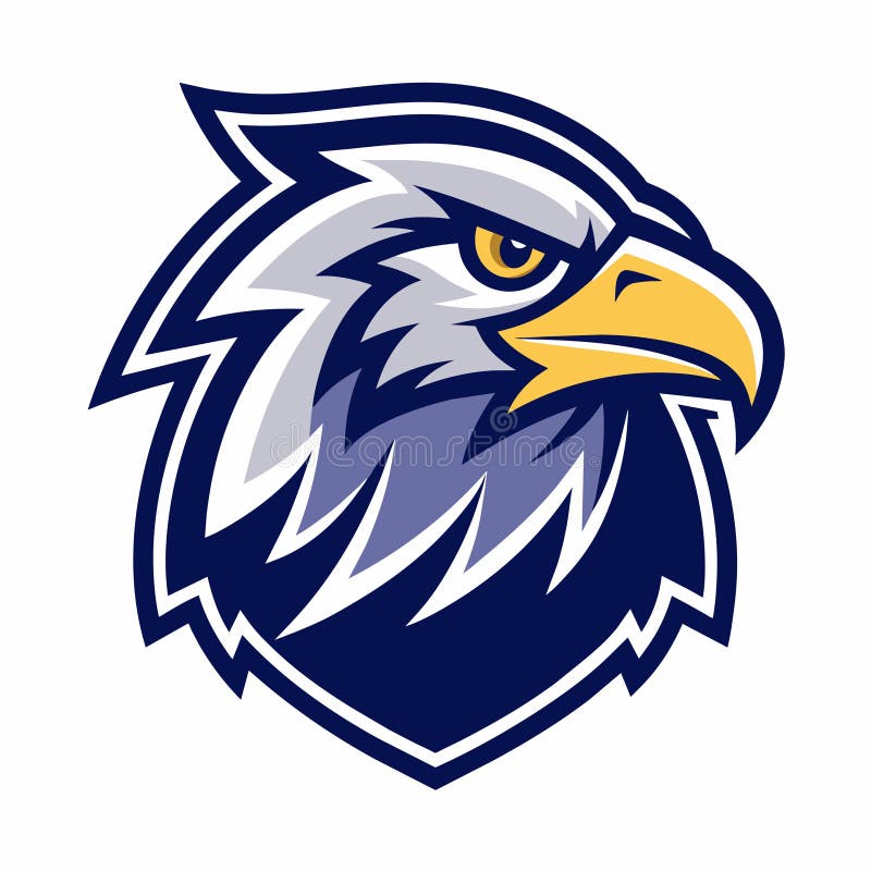Eagle Mascot Head Cartoon Style Color Logo Style Stock Illustration ...