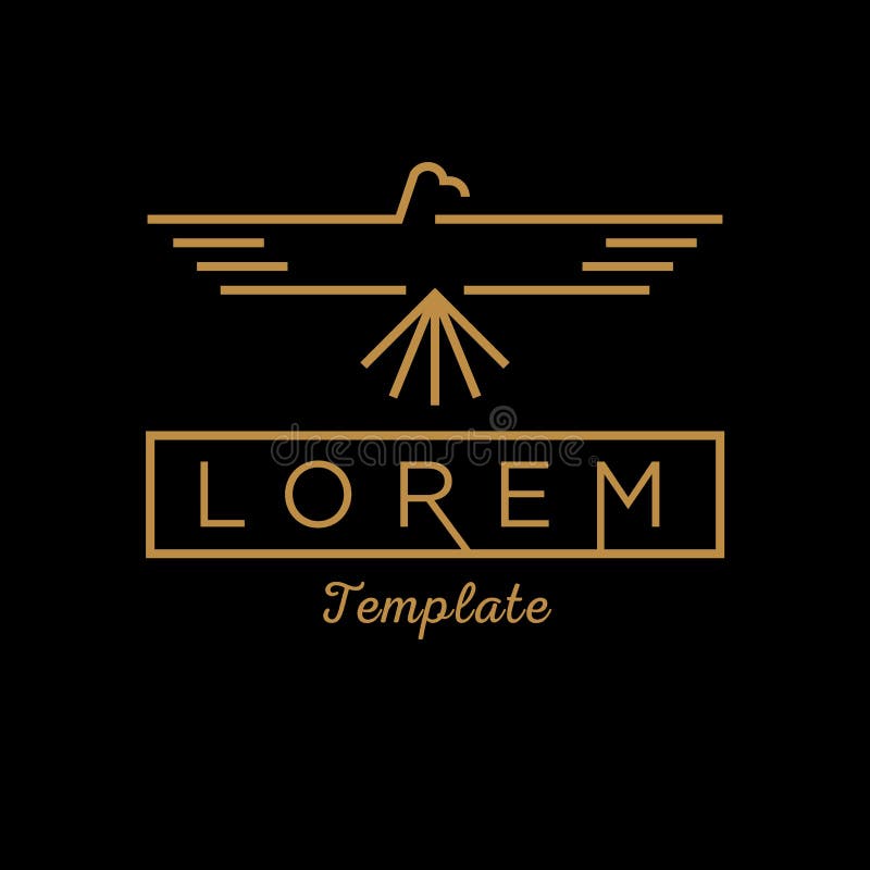 Eagle Minimal Sign Vetora Design Ilustração do Vetor - Ilustração de ...