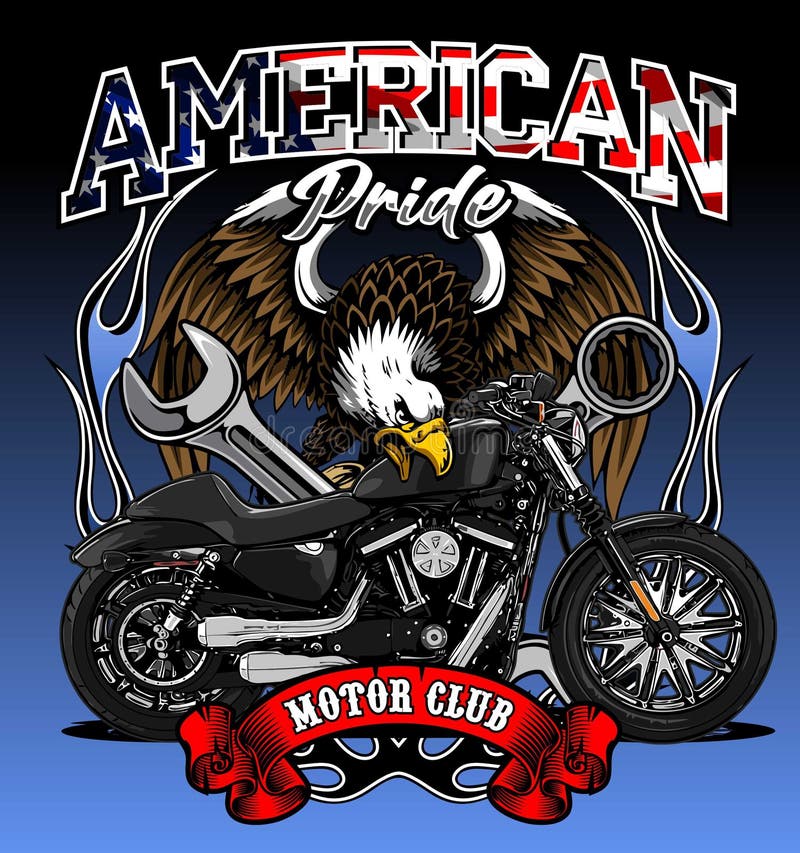 Eagle and motor cruiser stock vector. Illustration of race - 264175534