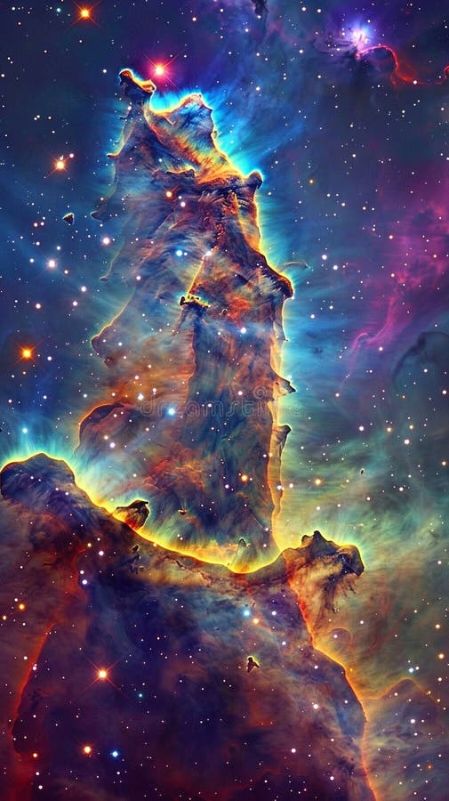 Eagle Nebula S Pillars of Creation Show New Star Birth Stock ...