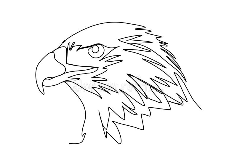 Eagle. One Line Drawing Vector Illustration Stock Vector - Illustration ...