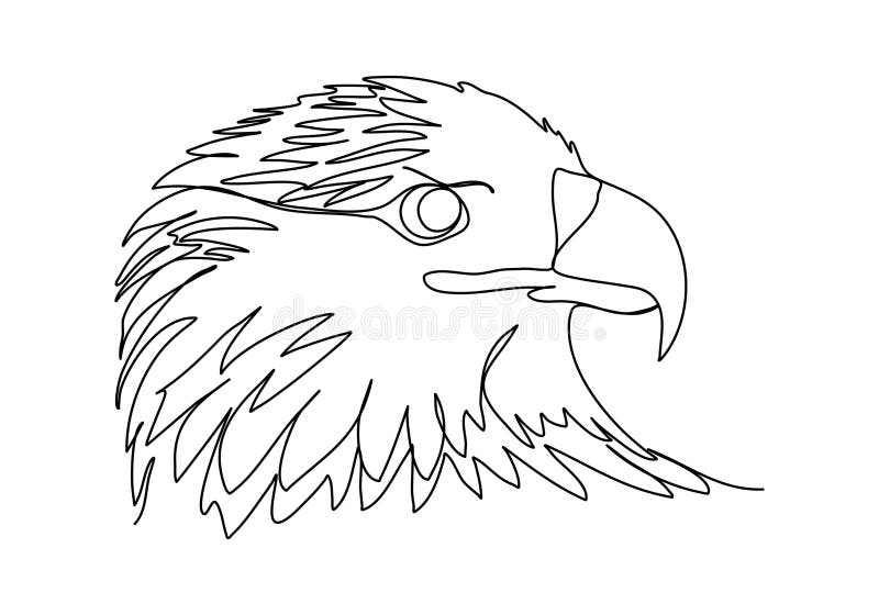 Eagle. One Line Drawing Vector Illustration Stock Vector - Illustration ...