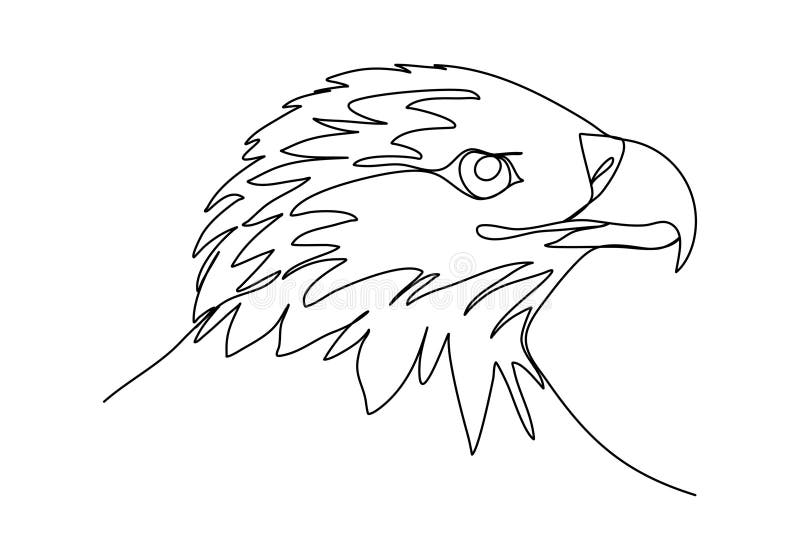Eagle. One Line Drawing Vector Illustration Stock Vector - Illustration ...