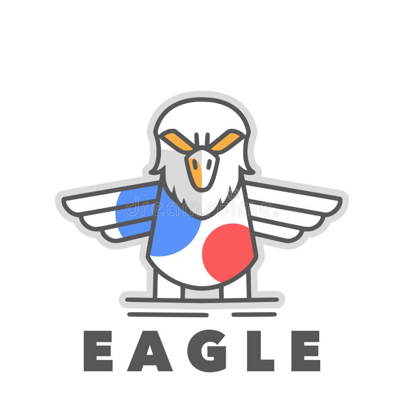 Eagle outline stock vector. Illustration of presentation - 277273429