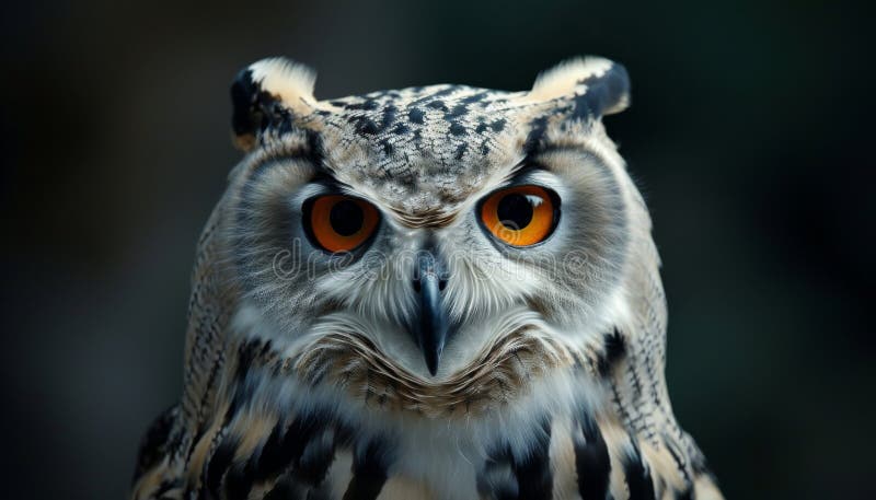 Eagle Owl, Snowy Owl, Great Horned Owl, Staring at Camera Generated ...