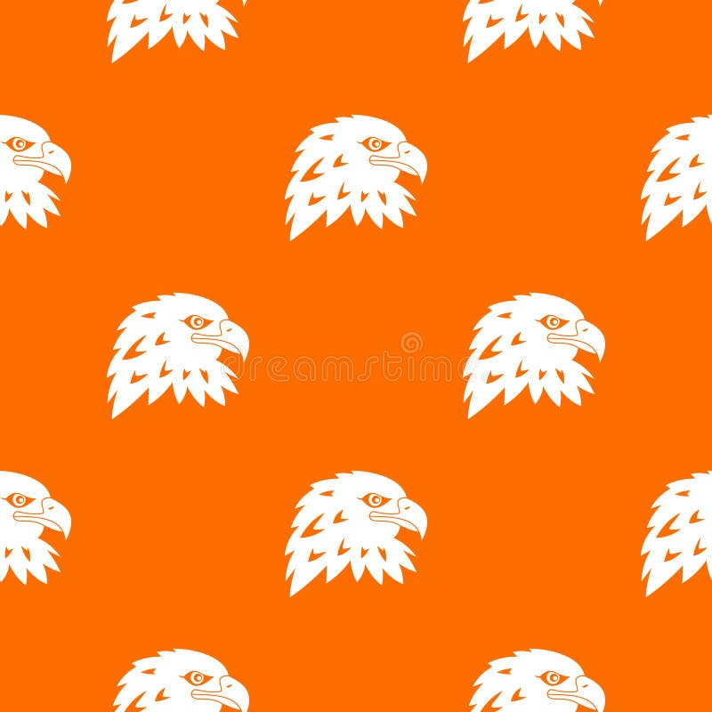 Eagle Pattern Seamless in Freehand Style. Head Predator on Colorful ...