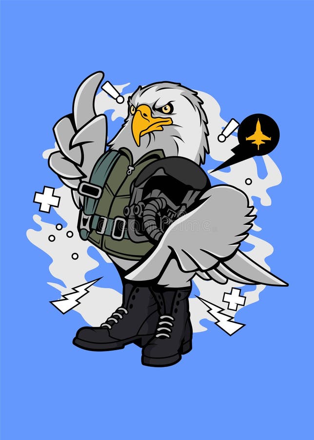 Eagle Pilot Vector Illustration Art Stock Vector - Illustration of ...