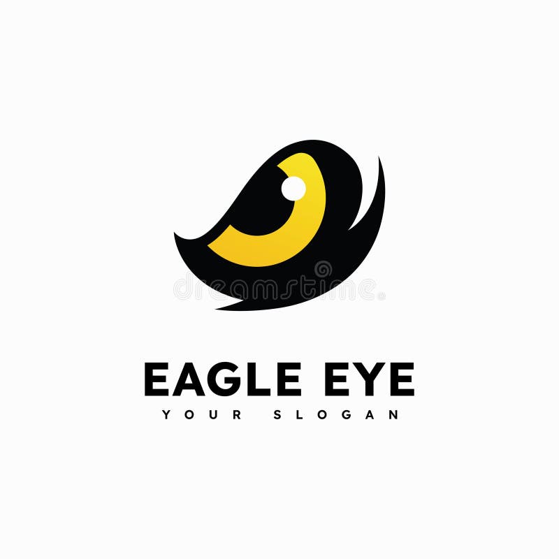 Eagle Predator Eye Falcon Bird Logo Business Stock Vector ...