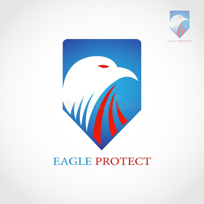 Eagle Protect Logo stock illustration. Illustration of drawing - 126908684