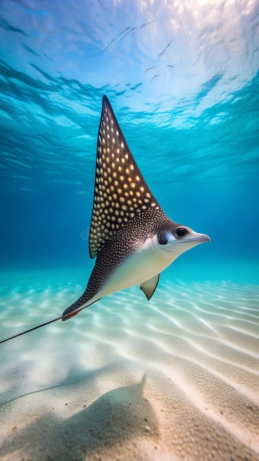 Eagle Ray Silhouette Stock Illustrations – 124 Eagle Ray Silhouette ...