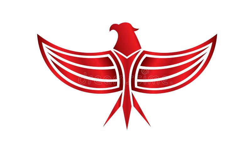 Eagle Logo with Red and Blue Combination Stock Vector - Illustration of ...