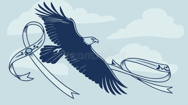 Eagle with Ribbon Banner, Eagle Banner, Bird Banner, Ribbon Art, Banner ...