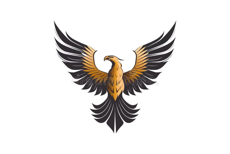 Eagle Rising Wings Logo Design Vector Template. Corporate Heraldic ...