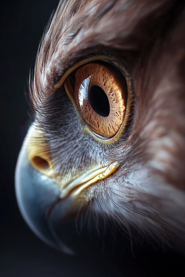 An Eagle S Sharp Eye Gently Merges into a Human Eye, Symbolizing ...