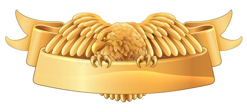 Eagle Scroll Symbol Crest Banner Parchment Design Stock Vector ...