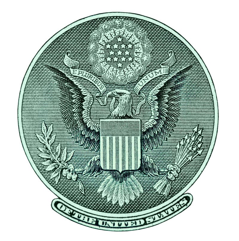 Eagle Seal from Dollar Bill Stock Illustration - Illustration of bill ...