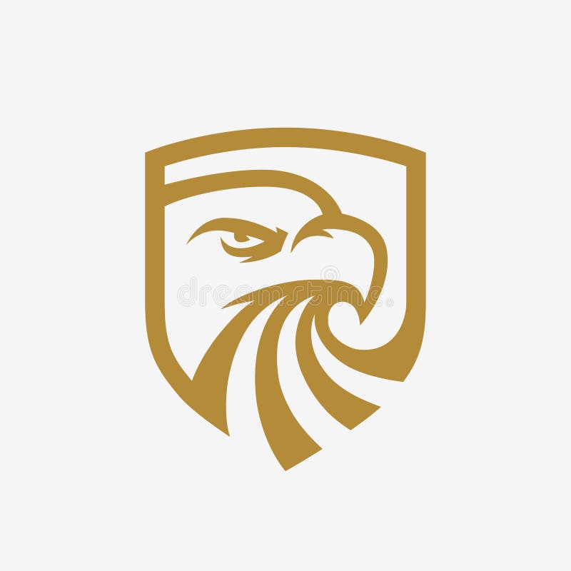 Eagle shield logo icon stock vector. Illustration of vector - 227332959