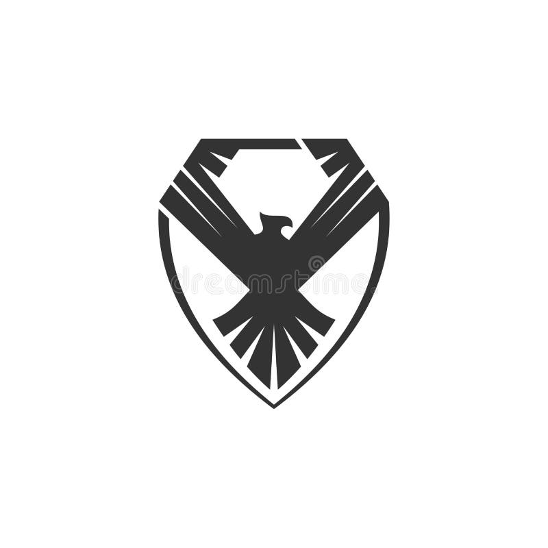 Eagle Shield Icon Illustration Template Design Stock Vector ...