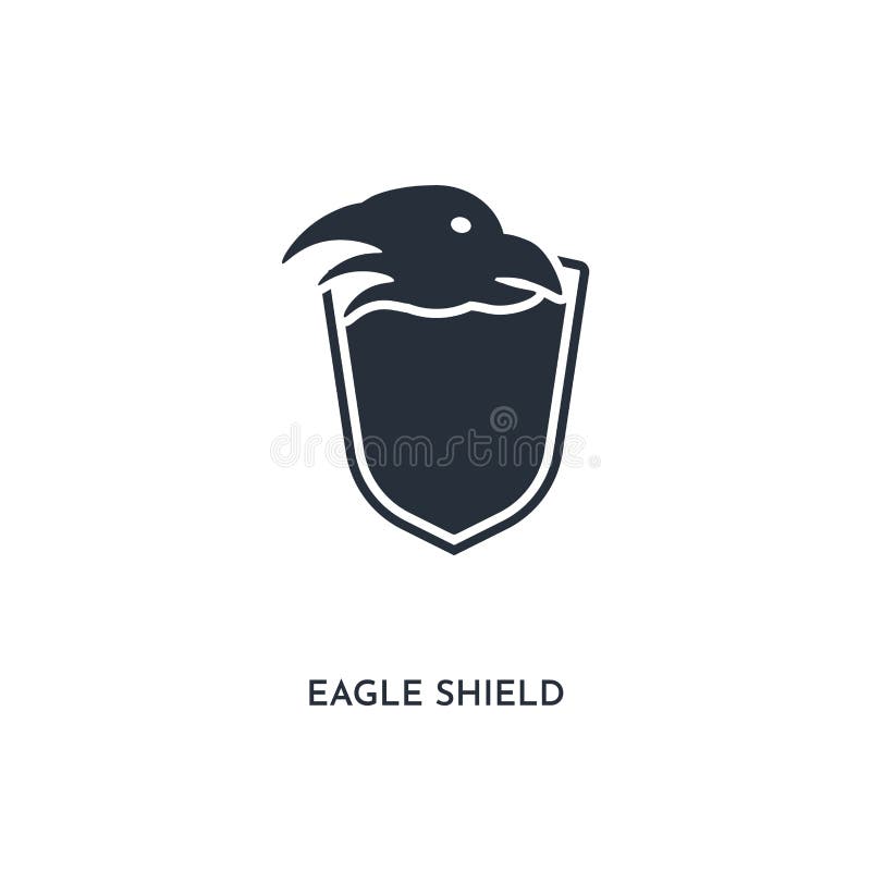 Eagle Shield Icon. Simple Element Illustration. Isolated Trendy Filled ...
