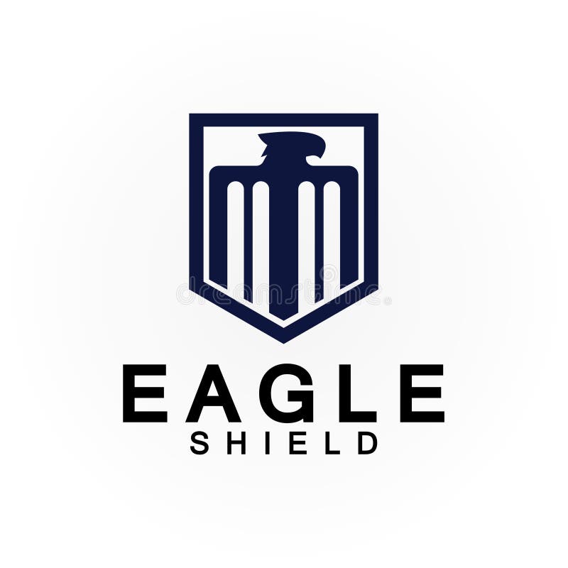 Eagle Shield Logo Design, Hawk Head Vector Emblem Logo Element, Bird ...