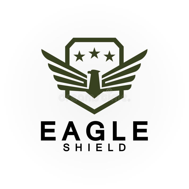 Eagle Shield Logo Design, Hawk Head Vector Emblem Logo Element, Bird ...