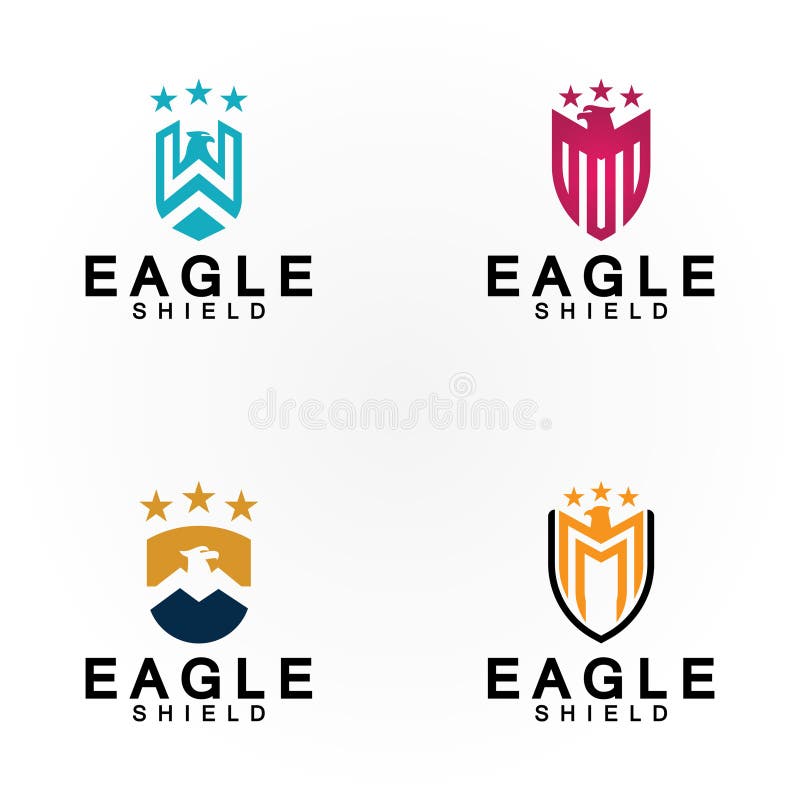 Eagle Shield Logo Design, Hawk Head Vector Emblem Logo Element, Bird ...