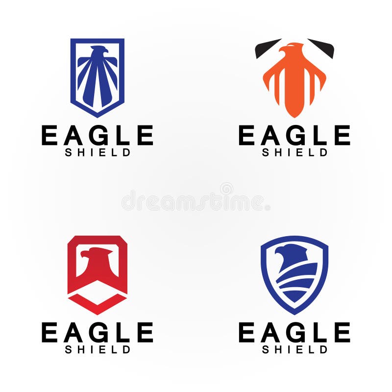 Eagle Shield Logo Design, Hawk Head Vector Emblem Logo Element, Bird ...