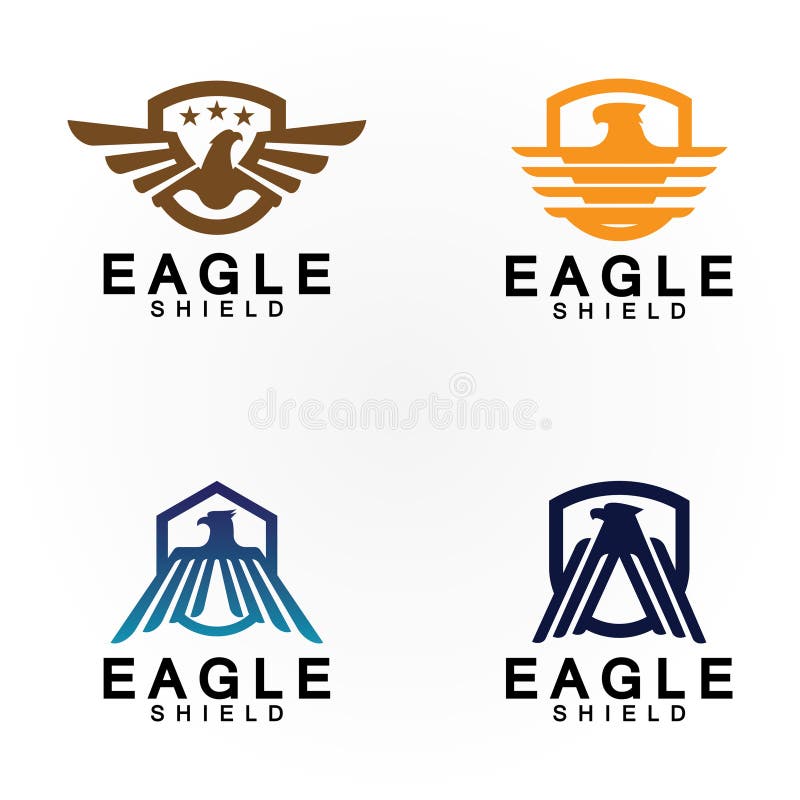 Eagle Shield Logo Design, Hawk Head Vector Emblem Logo Element, Bird ...
