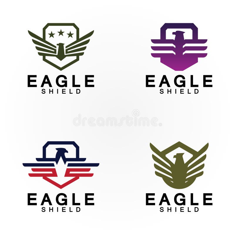 Eagle Shield Logo Design, Hawk Head Vector Emblem Logo Element, Bird ...