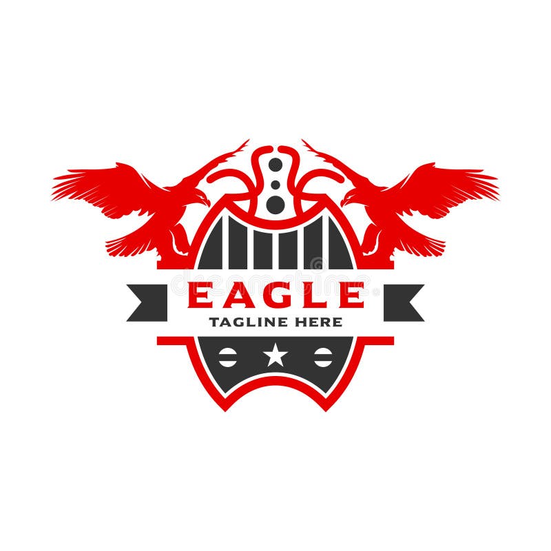 Eagle Shield Logo Design Template Stock Vector - Illustration of design ...