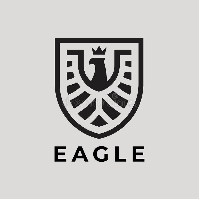 Eagle shield logo icon stock vector. Illustration of simple - 226801802